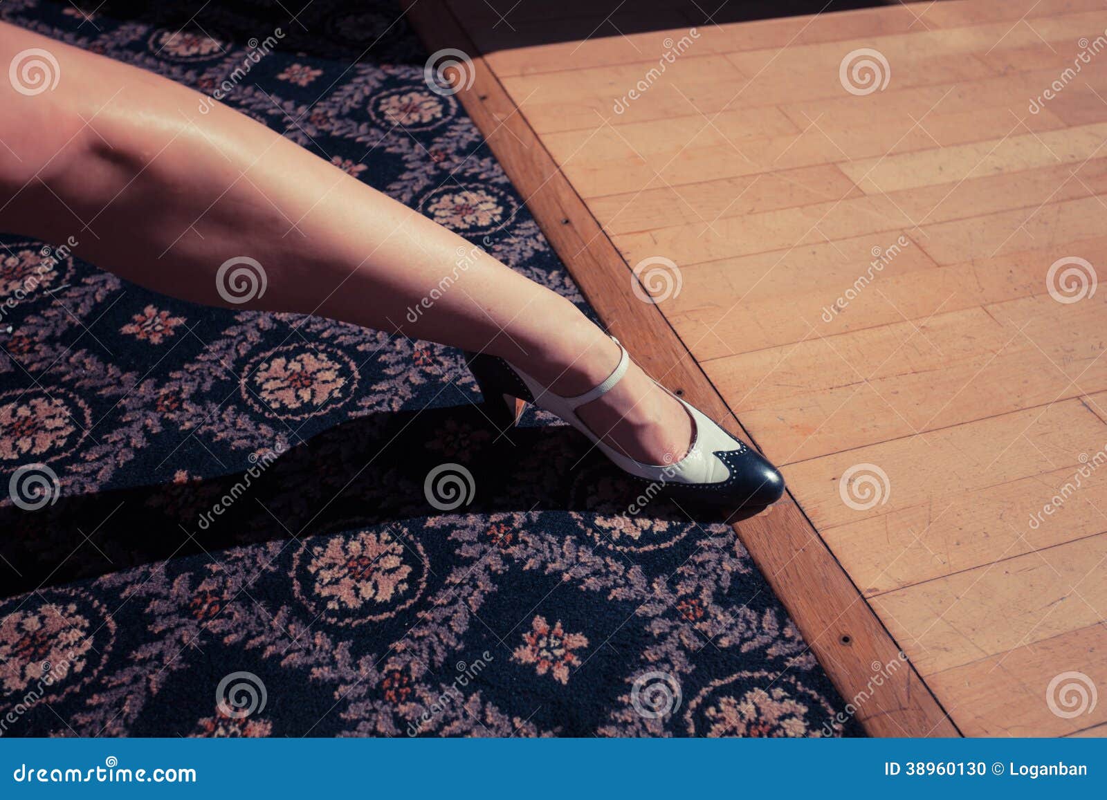 Woman s stretched out leg stock photo. Image of people - 38960130