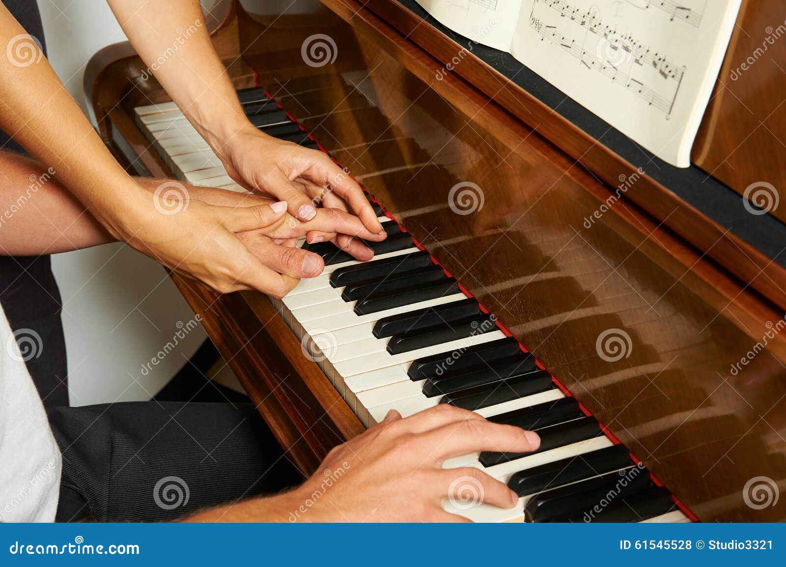 Woman S Teaching the Piano Closeup Stock Photo - Image of education ...