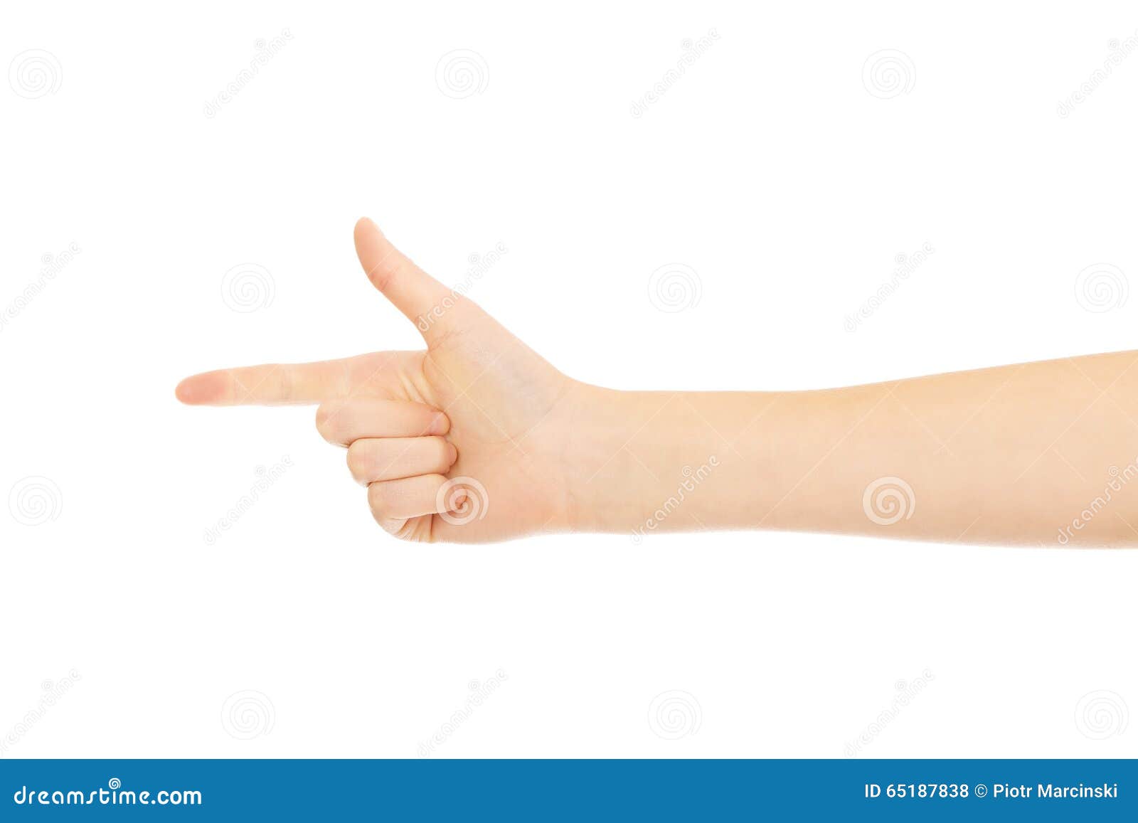 Woman S Two Finger Like a Gun Stock Photo - Image of present, body ...