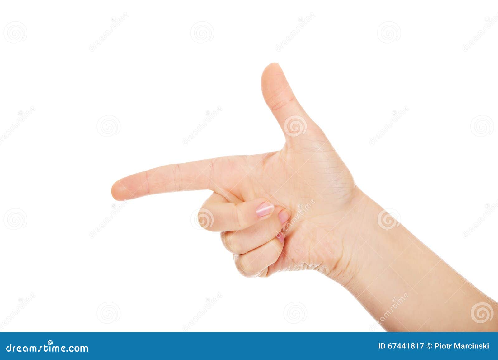 Woman S Two Finger Like a Gun Stock Image - Image of point, gesture ...