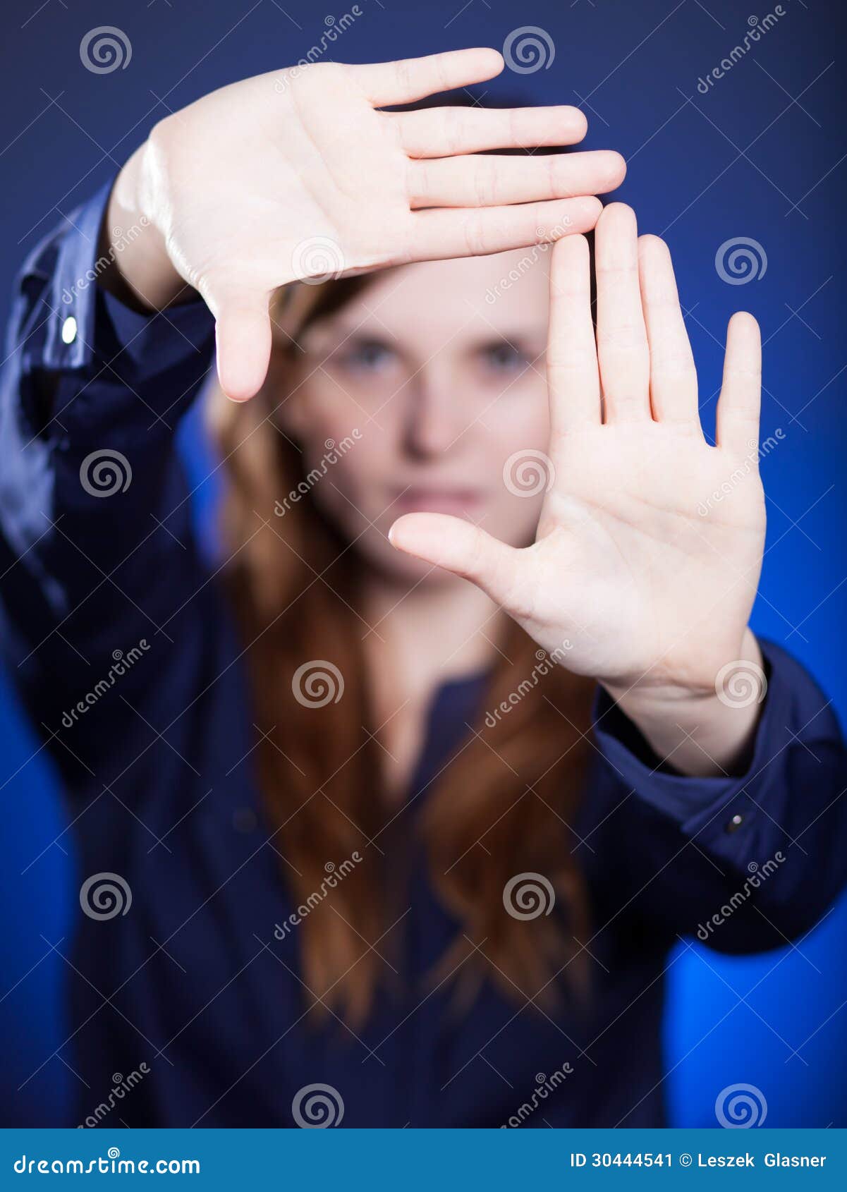 Woman S Two Hands Framing Composition, Forming Space Stock Image ...