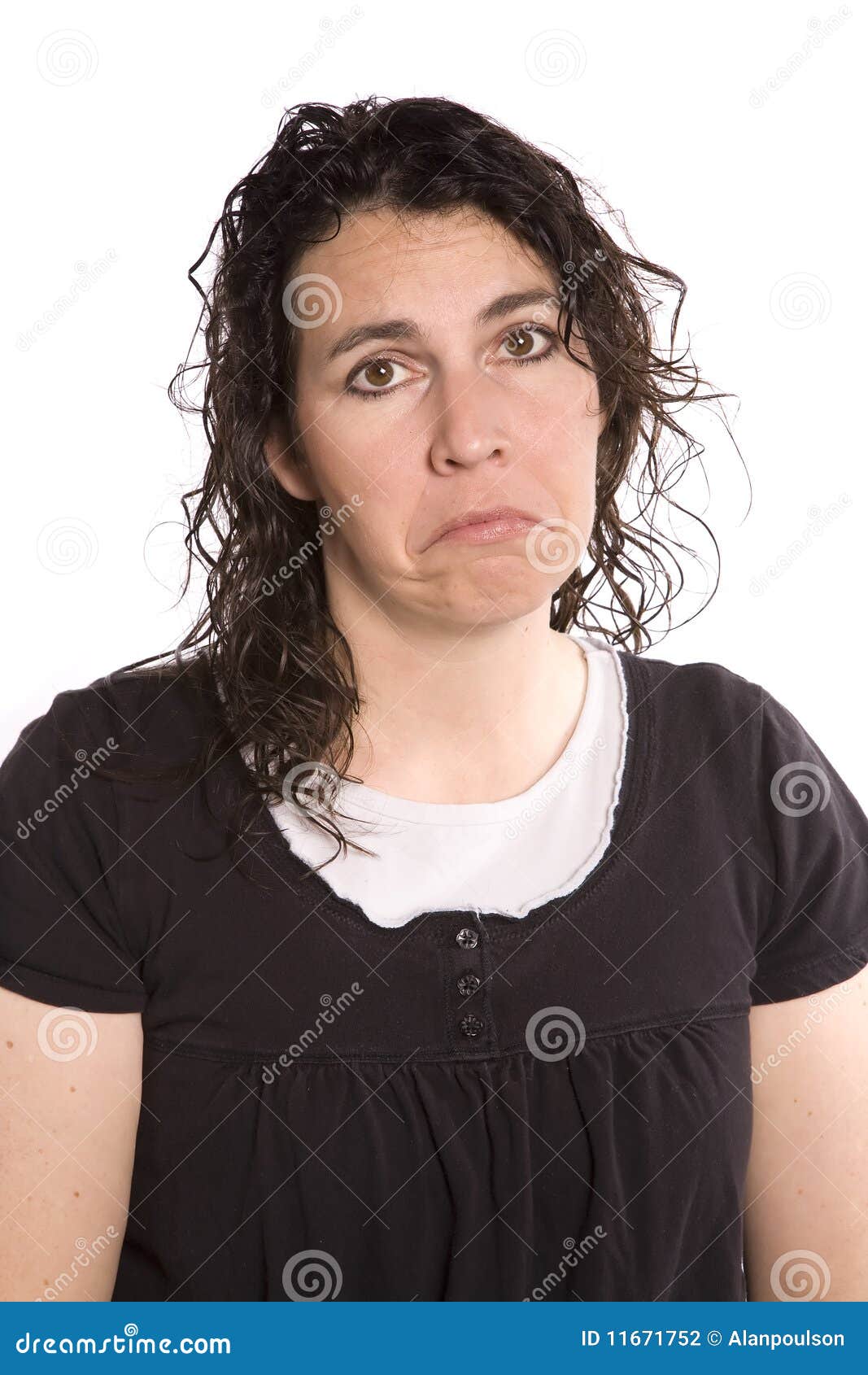 Woman with sad expression stock photo. Image of face - 11671752