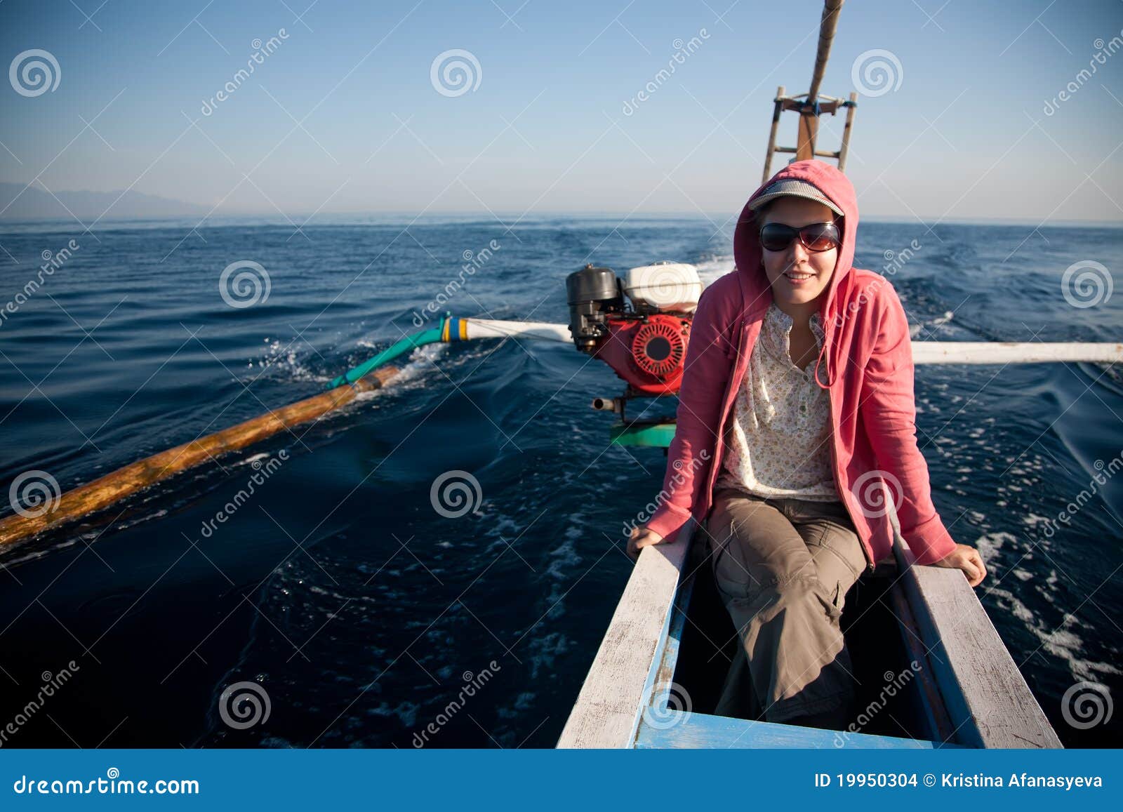 Woman sailing stock photo. Image of person, horizon, adventure - 19950304
