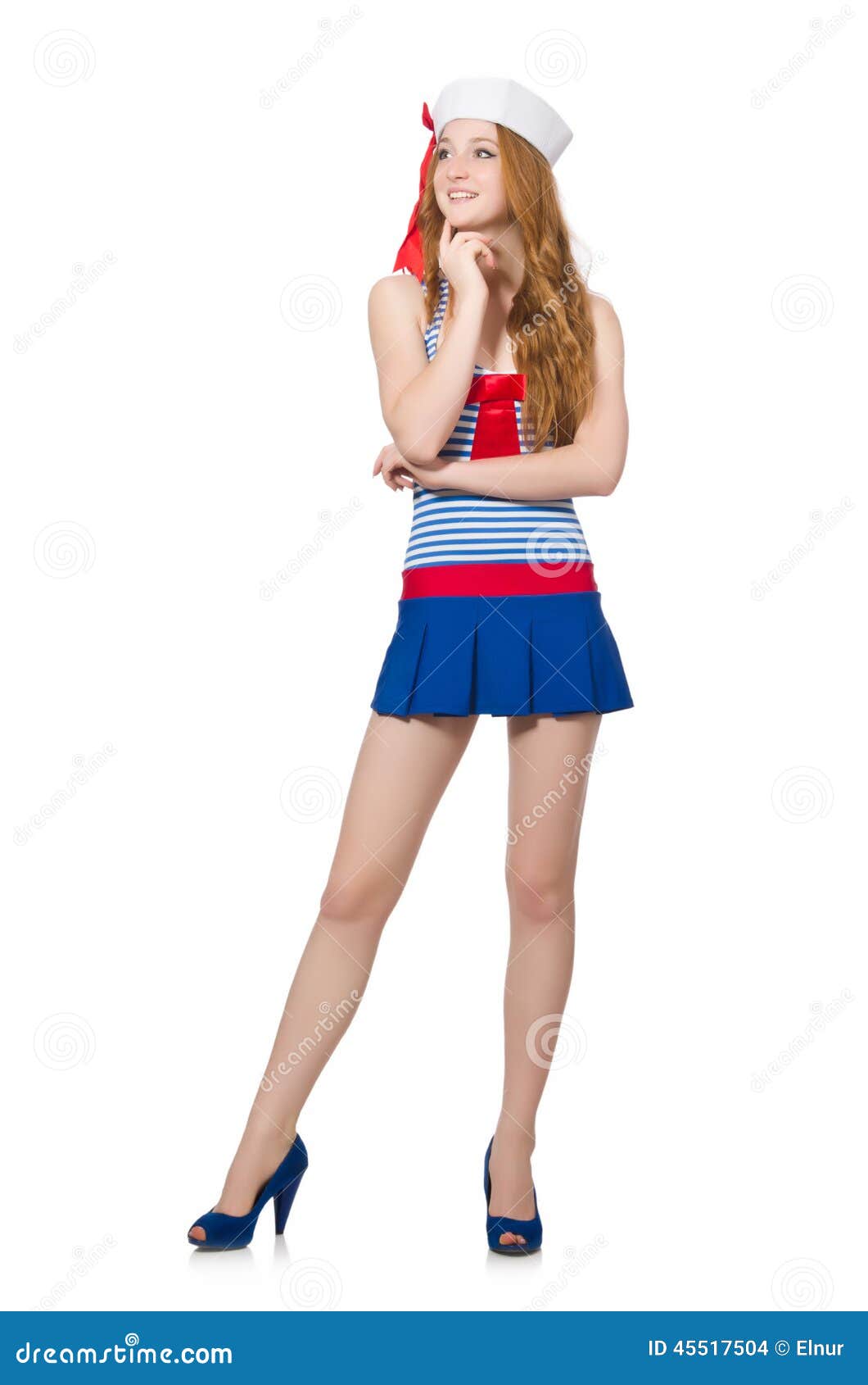 Woman sailor isolated stock photo. Image of dress, retro - 45517504