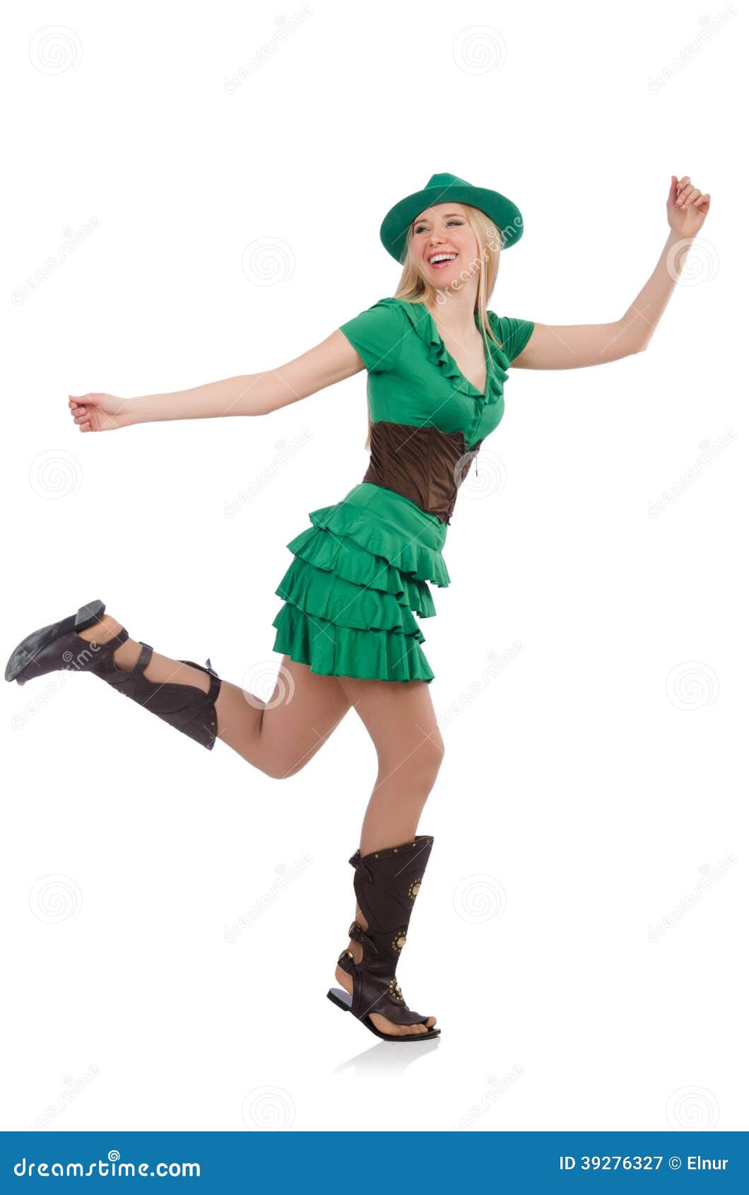 Woman stock image. Image of beautiful, clover, dancer - 39276327