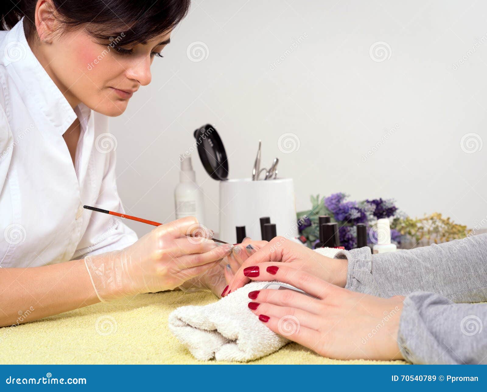 Woman At The Salon Stock Image Image Of Care Cosmetics 70540789