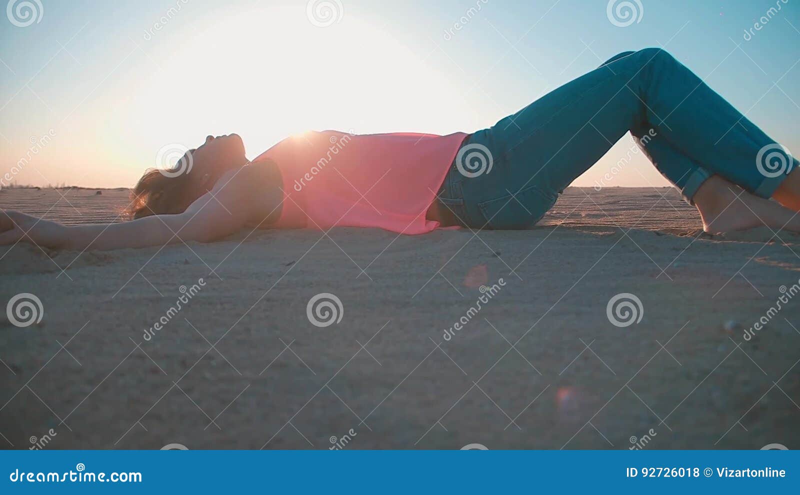 Woman on sandy beach stock footage. Video of woman, outdoors - 92726018