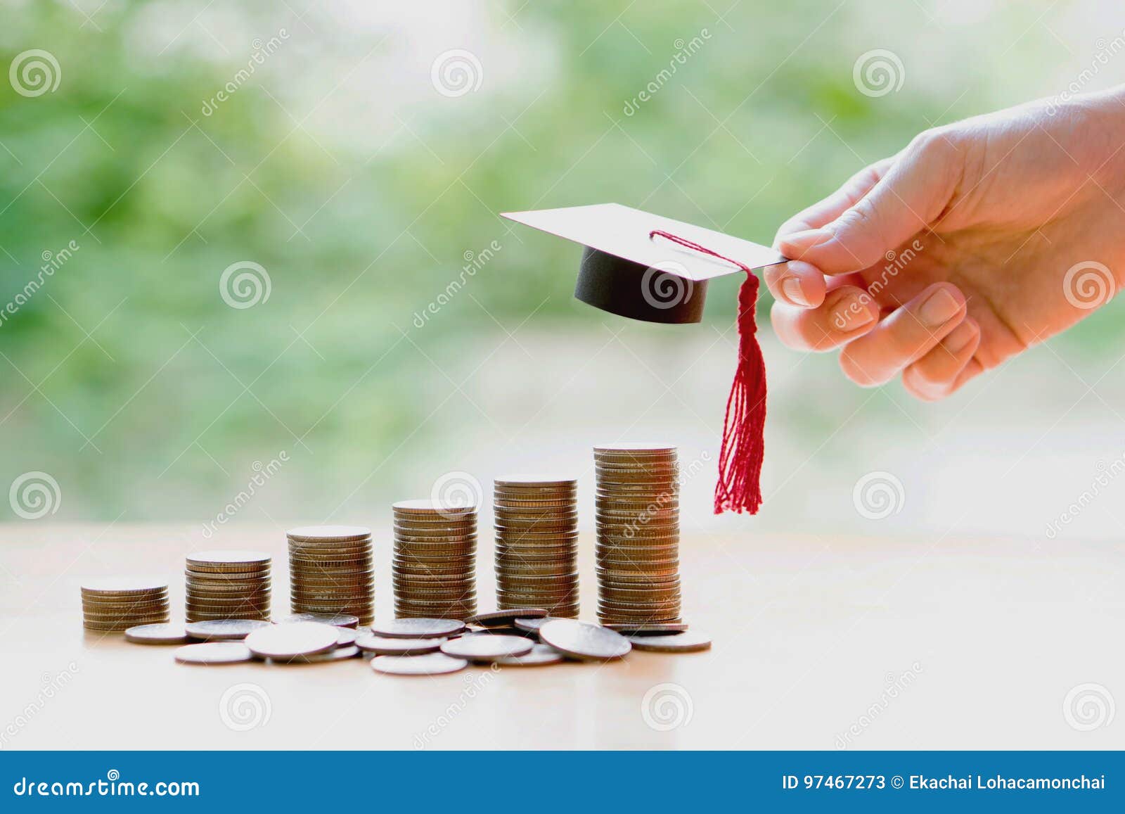 A Woman Saving for Education Stock Image - Image of charity, learning ...