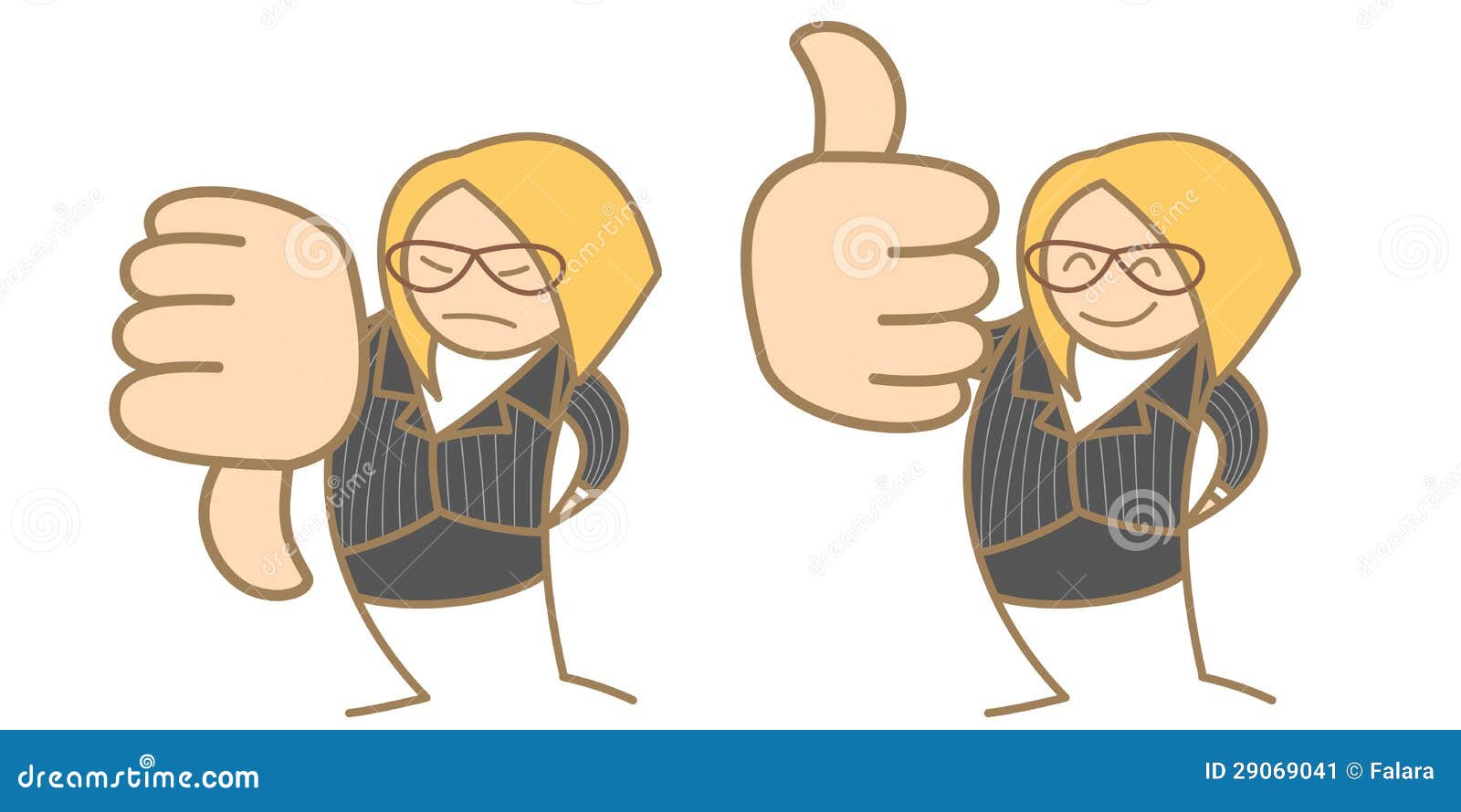 A woman say like unlike stock illustration. Illustration of cutout ...