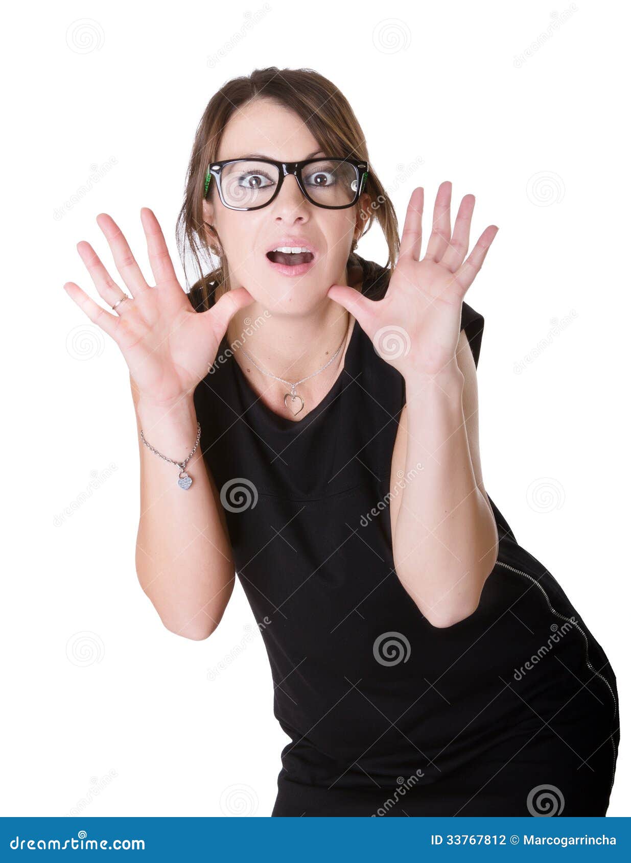 Woman say wow stock photo. Image of looking, attractive - 33767812