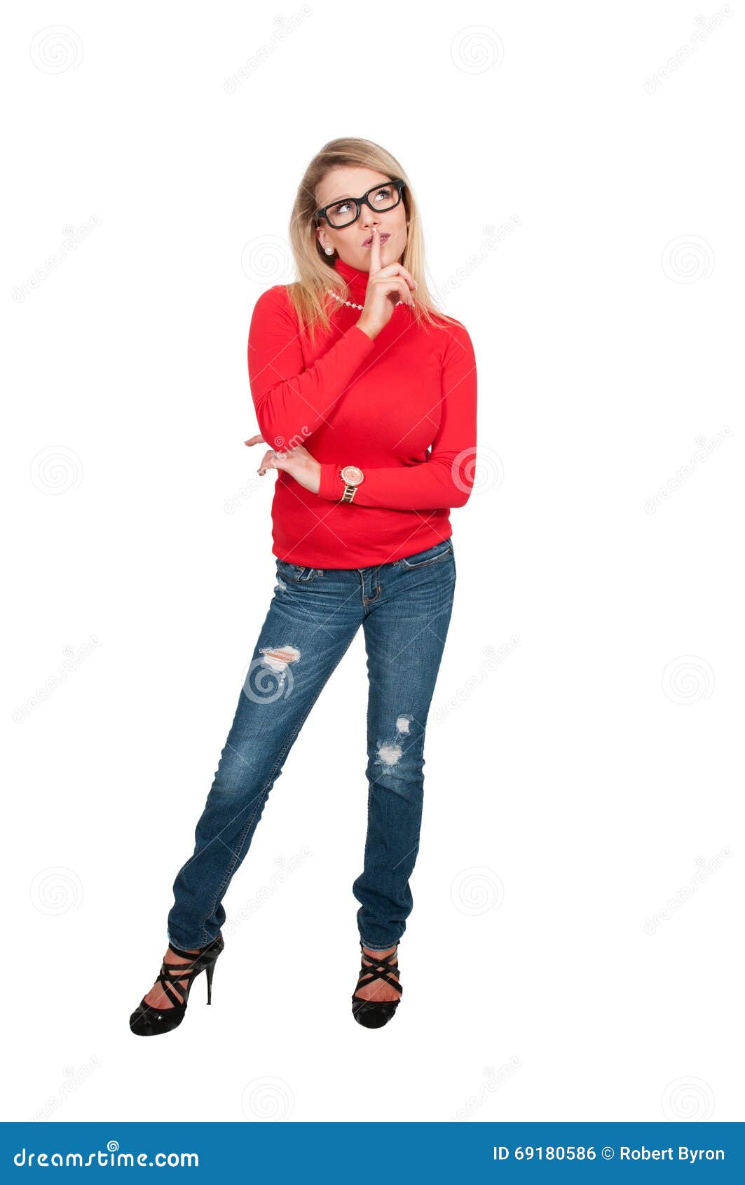 Woman Saying Be Quiet stock photo. Image of noiseless - 69180586