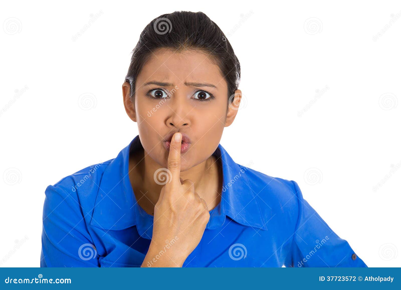 Shhhhh Quiet Girl Keeping Secret Royalty-Free Stock Photography ...