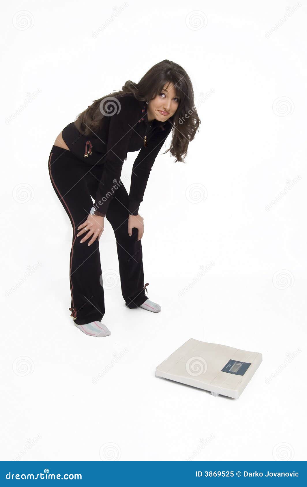 Woman and scale stock image. Image of healthy, health - 3869525