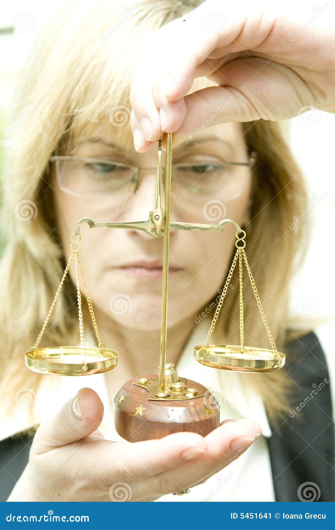 Woman with scale stock image. Image of balance, aged, beauty - 5451641