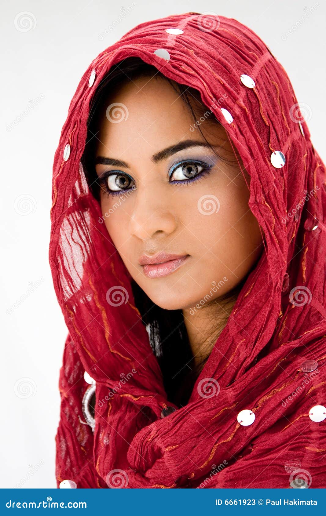 Woman with scarf stock image. Image of beautiful, pakistani - 6661923