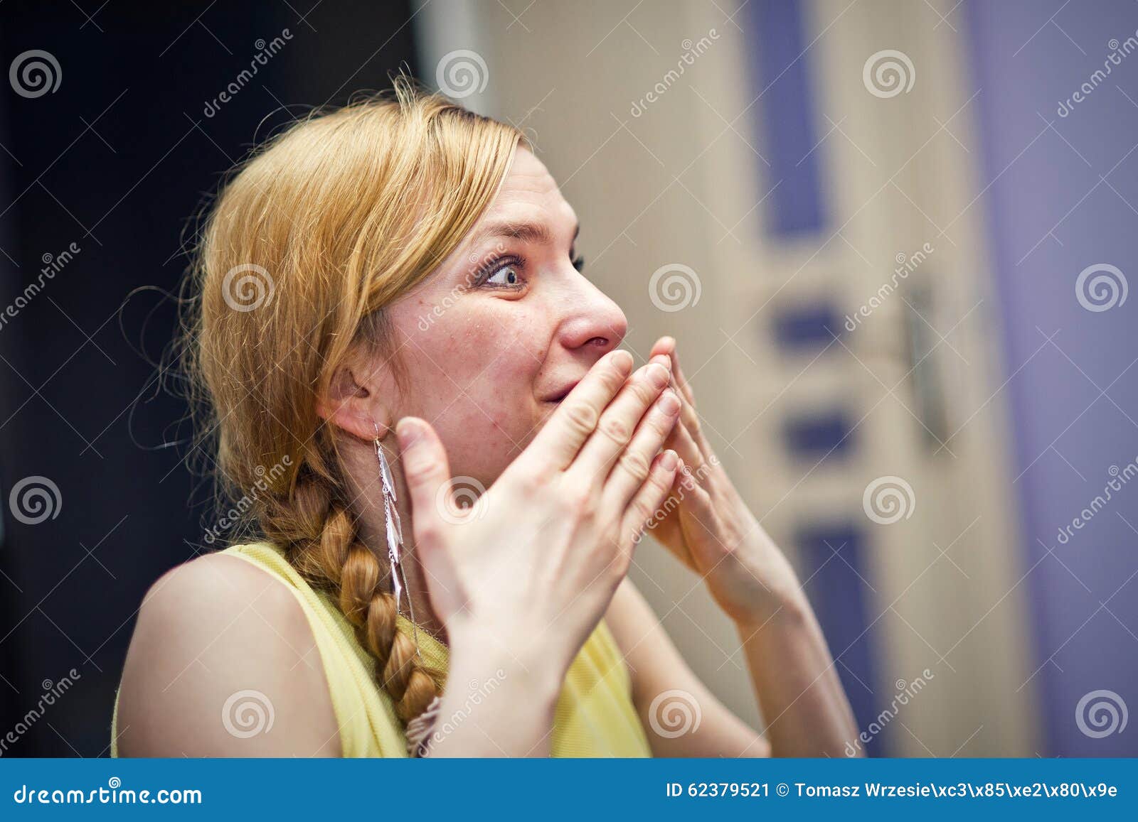 Woman in schock stock image. Image of young, shock, expression - 62379521