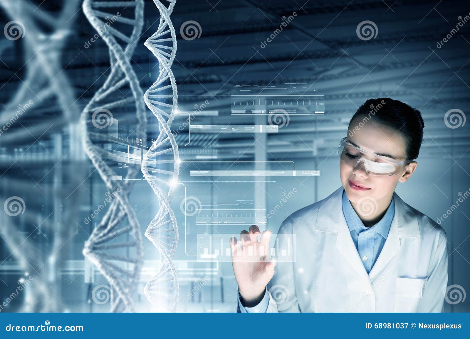 Woman Science Technologist in Laboratory Stock Image - Image of ...