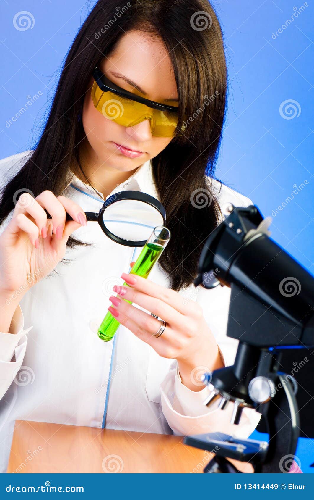 Woman scientist stock image. Image of exam, chemical - 13414449