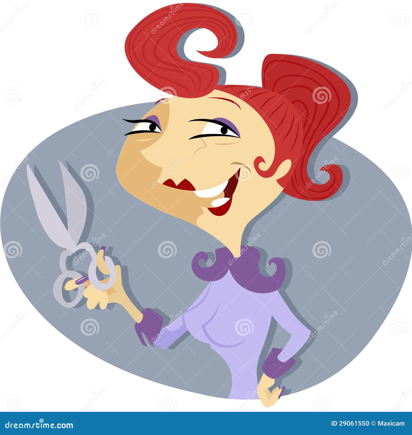 Woman with scissors stock vector. Illustration of creation - 29061550