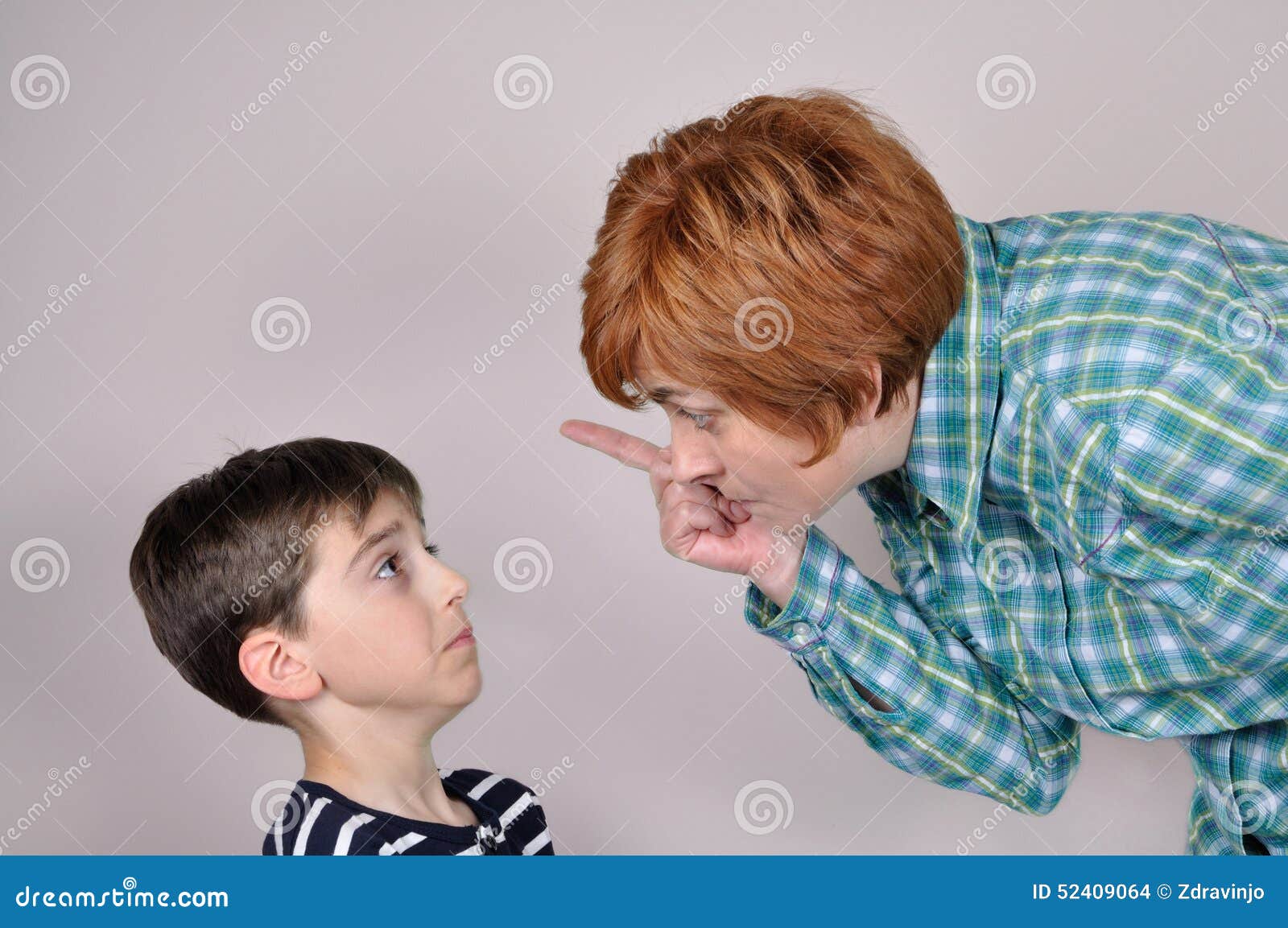 Woman Scolding a Scared Young Boy Stock Photo - Image of head, people ...