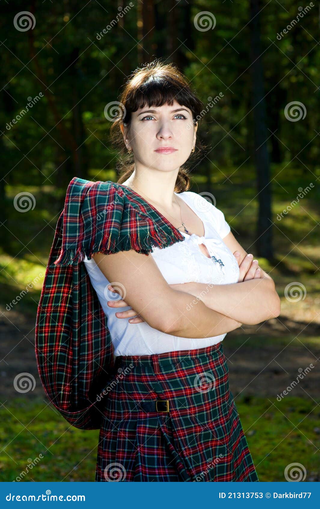 Woman in scottish costume stock image. Image of historical - 21313753