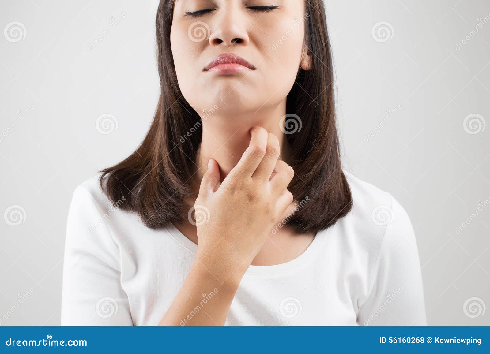 Woman scratching her self stock photo. Image of allergy - 56160268