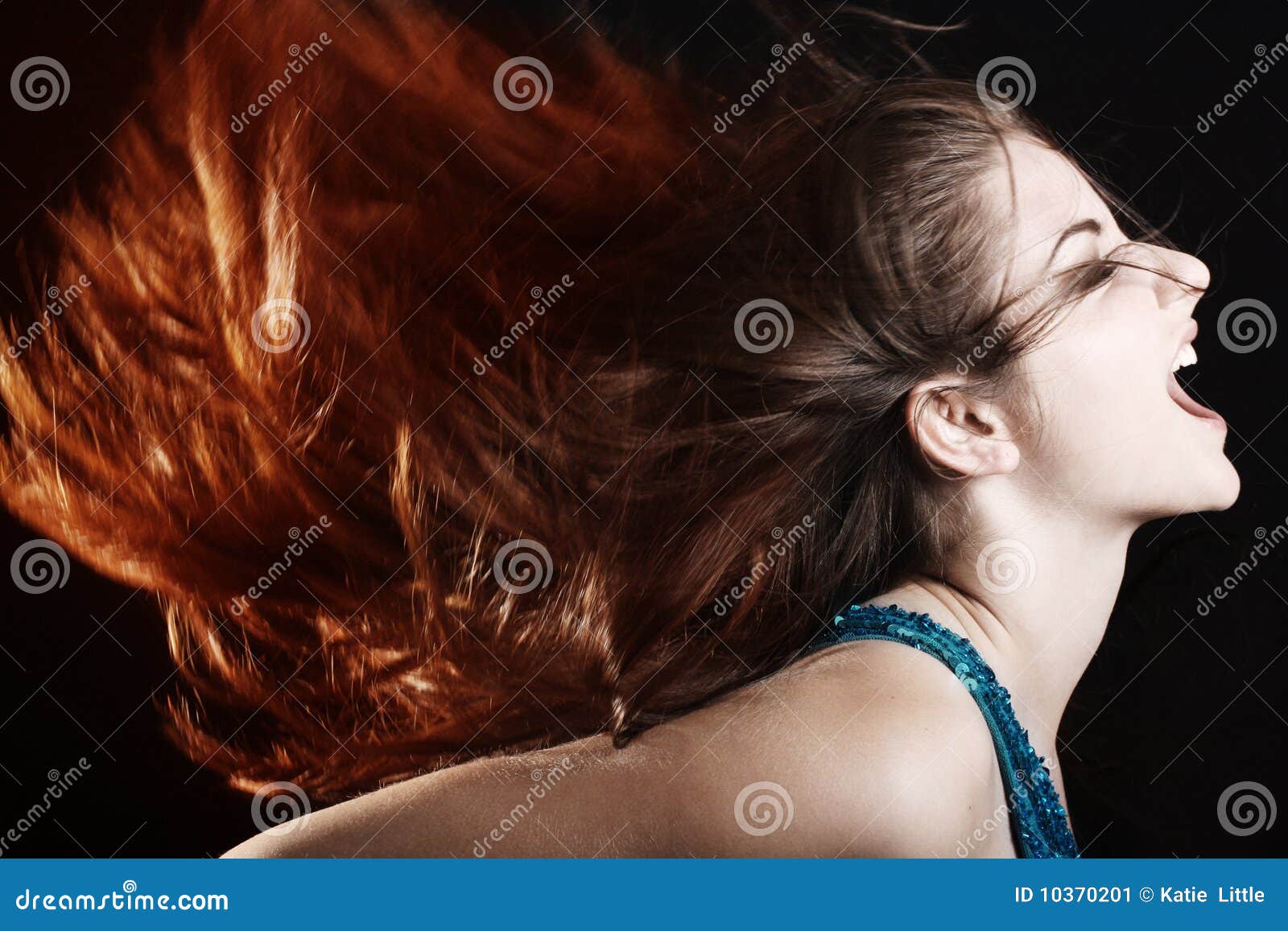 Woman screaming stock image. Image of redhead, beauty - 10370201