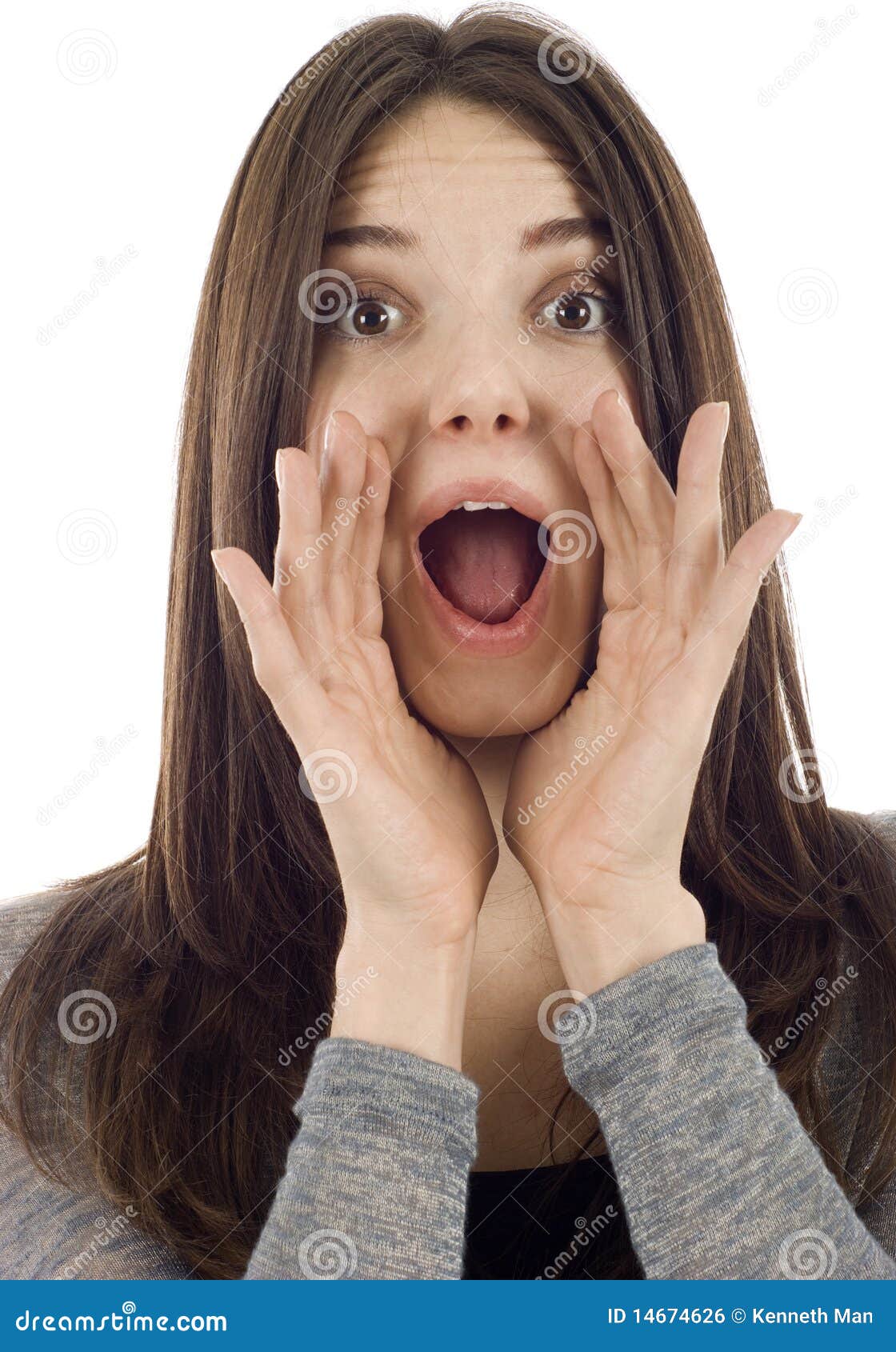 Woman Screaming stock photo. Image of cheerful, expression - 14674626