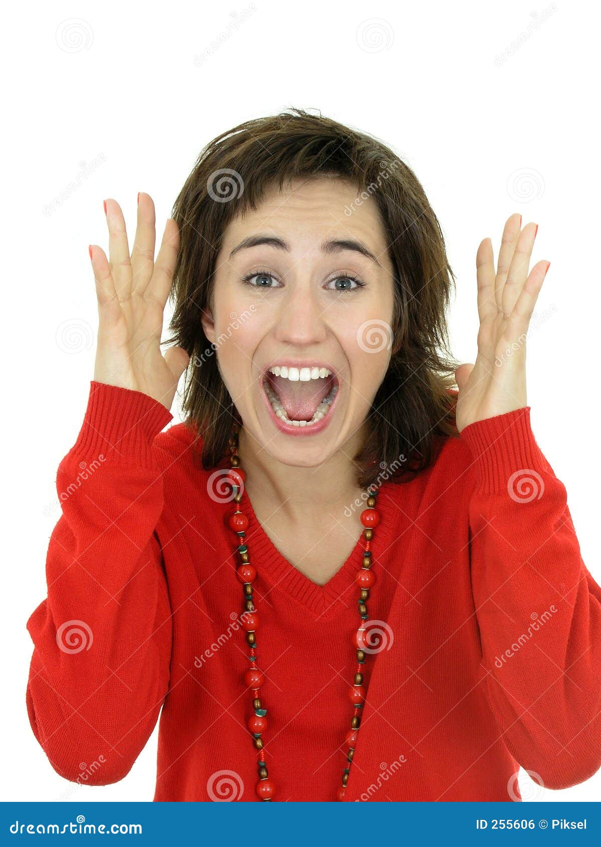 Woman Screaming stock photo. Image of concept, excited - 255606