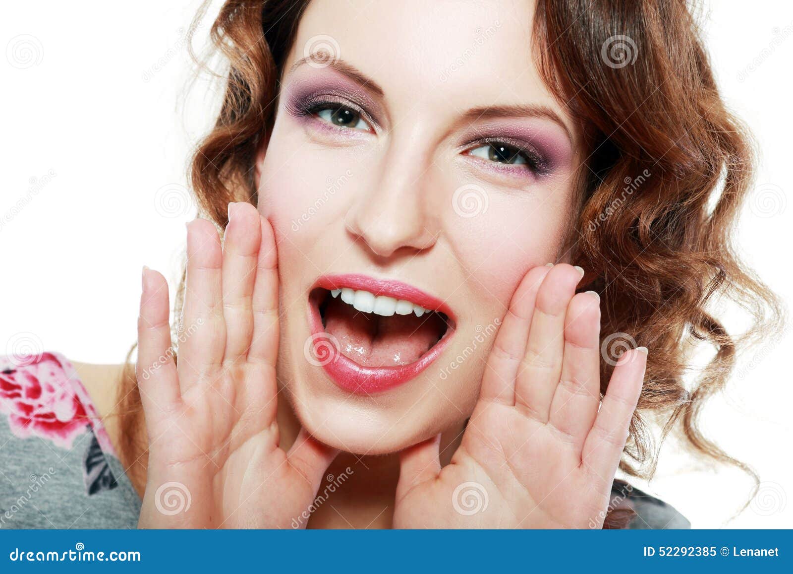 Woman screaming stock image. Image of girl, funny, attractive - 52292385