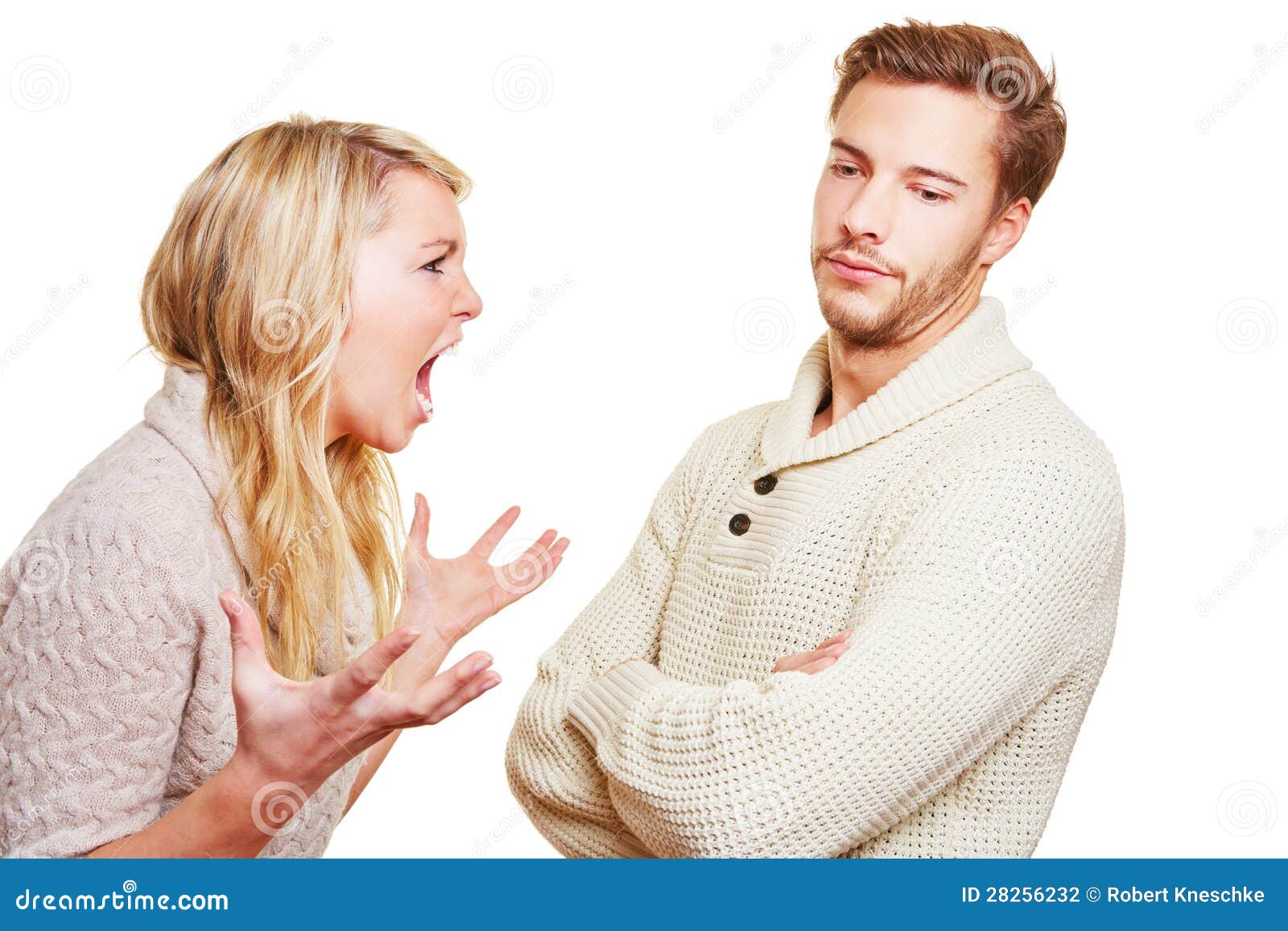 Woman screaming at man stock photo. Image of person, rant - 28256232