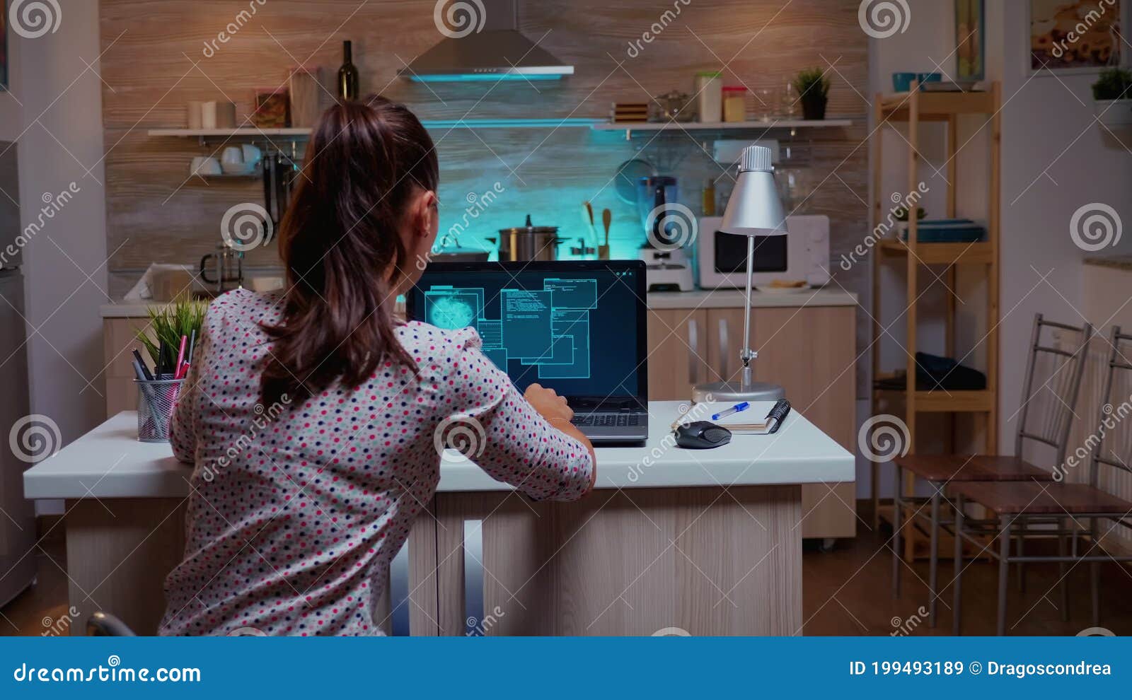 Woman Scrolling Programming Security Hacking Code Data Stock Video