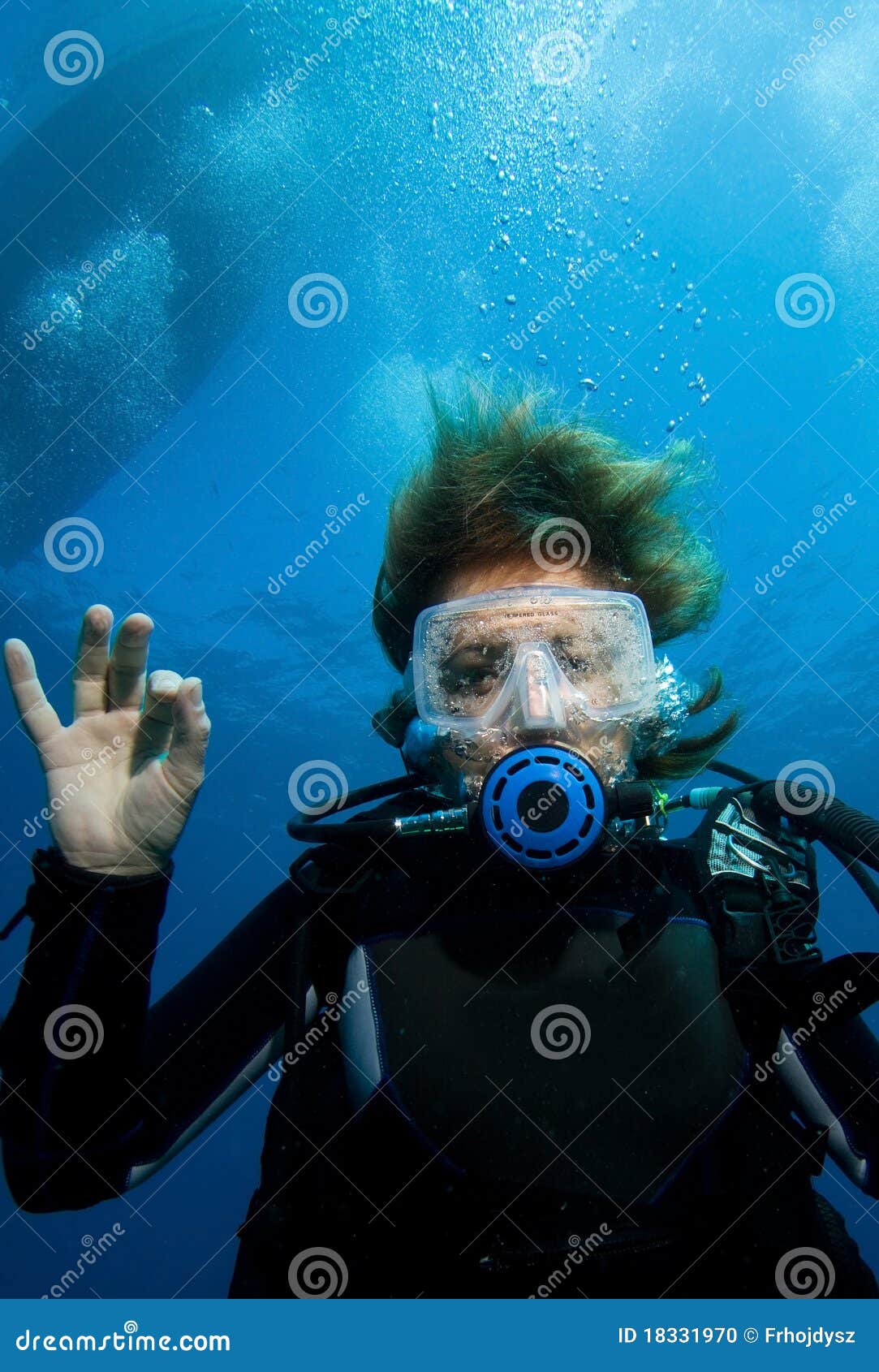Woman scuba diver stock photo. Image of diver, reef, adventure - 18331970