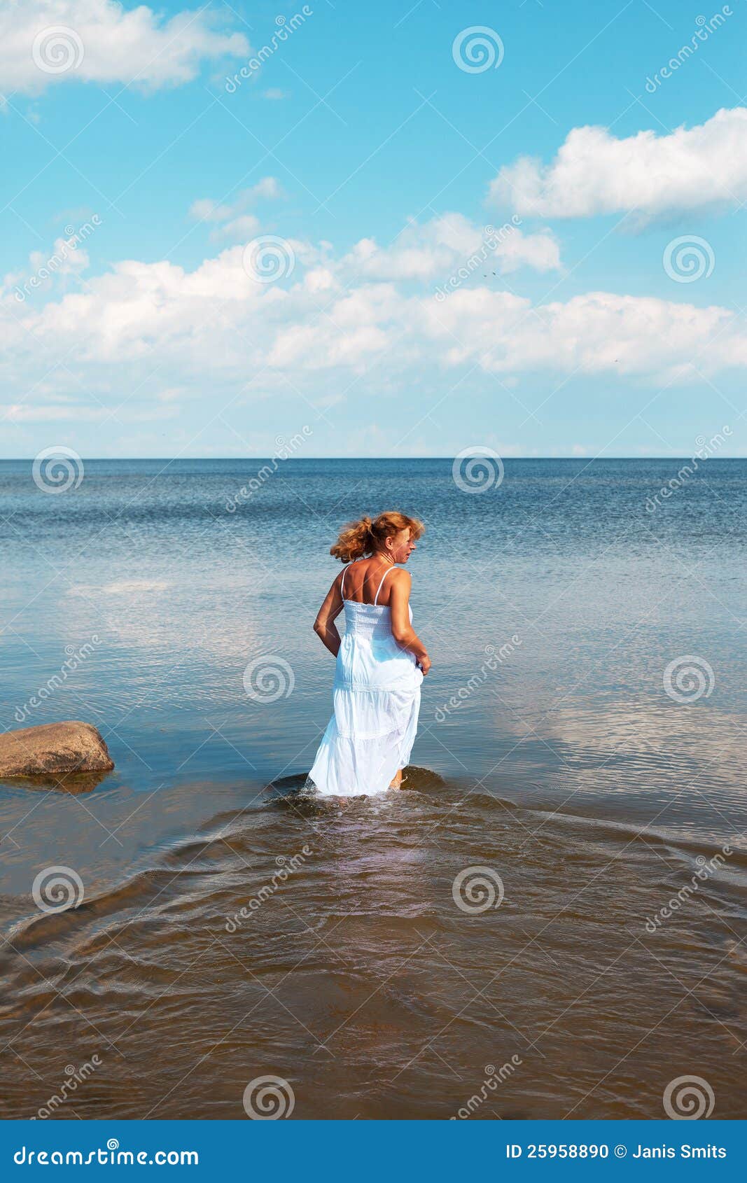 Woman at sea. stock photo. Image of active, travel, coast - 25958890