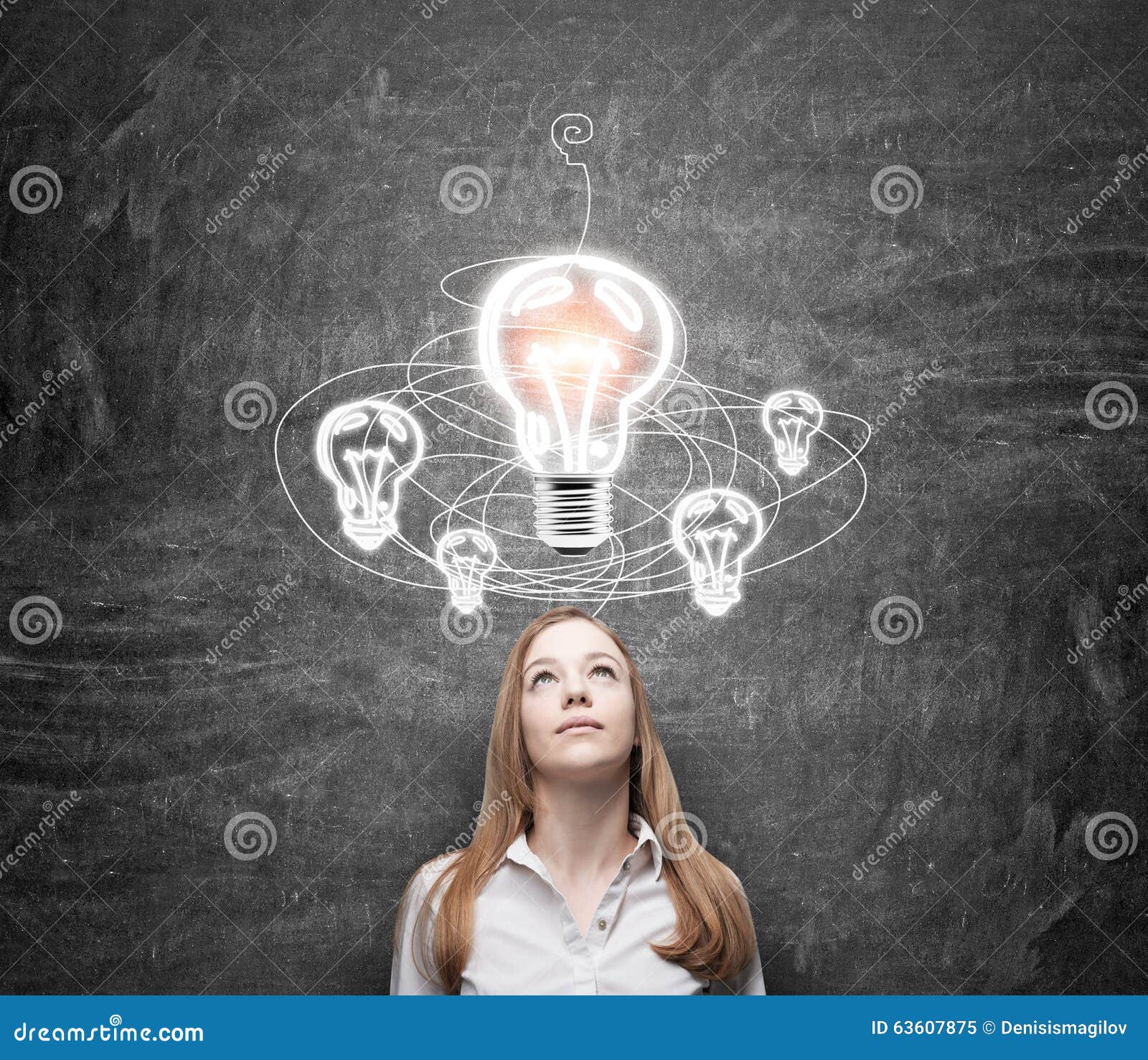 Woman in Search of Solution Stock Image - Image of interest, choice ...