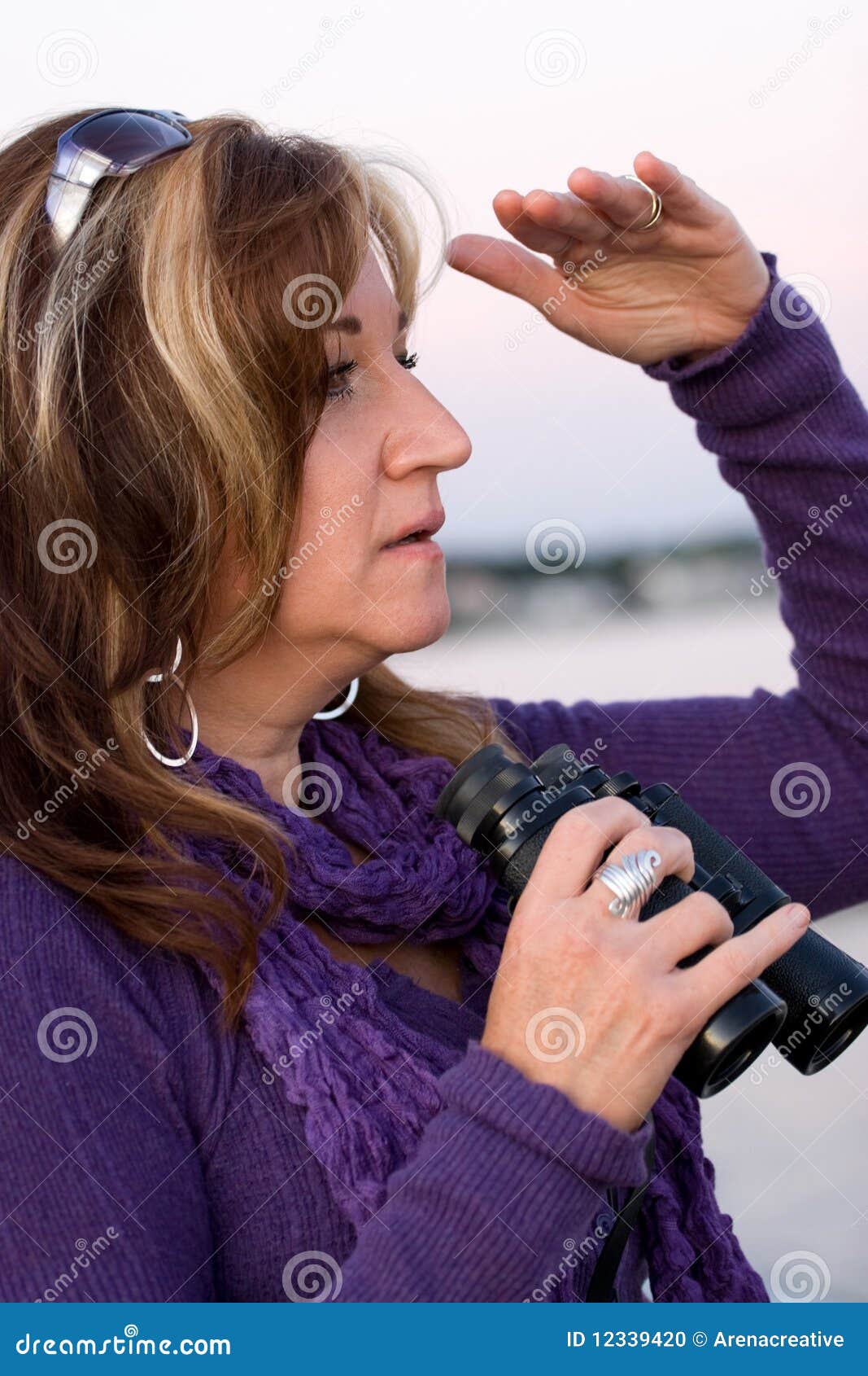 Woman Searching stock photo. Image of attractive, ocean - 12339420