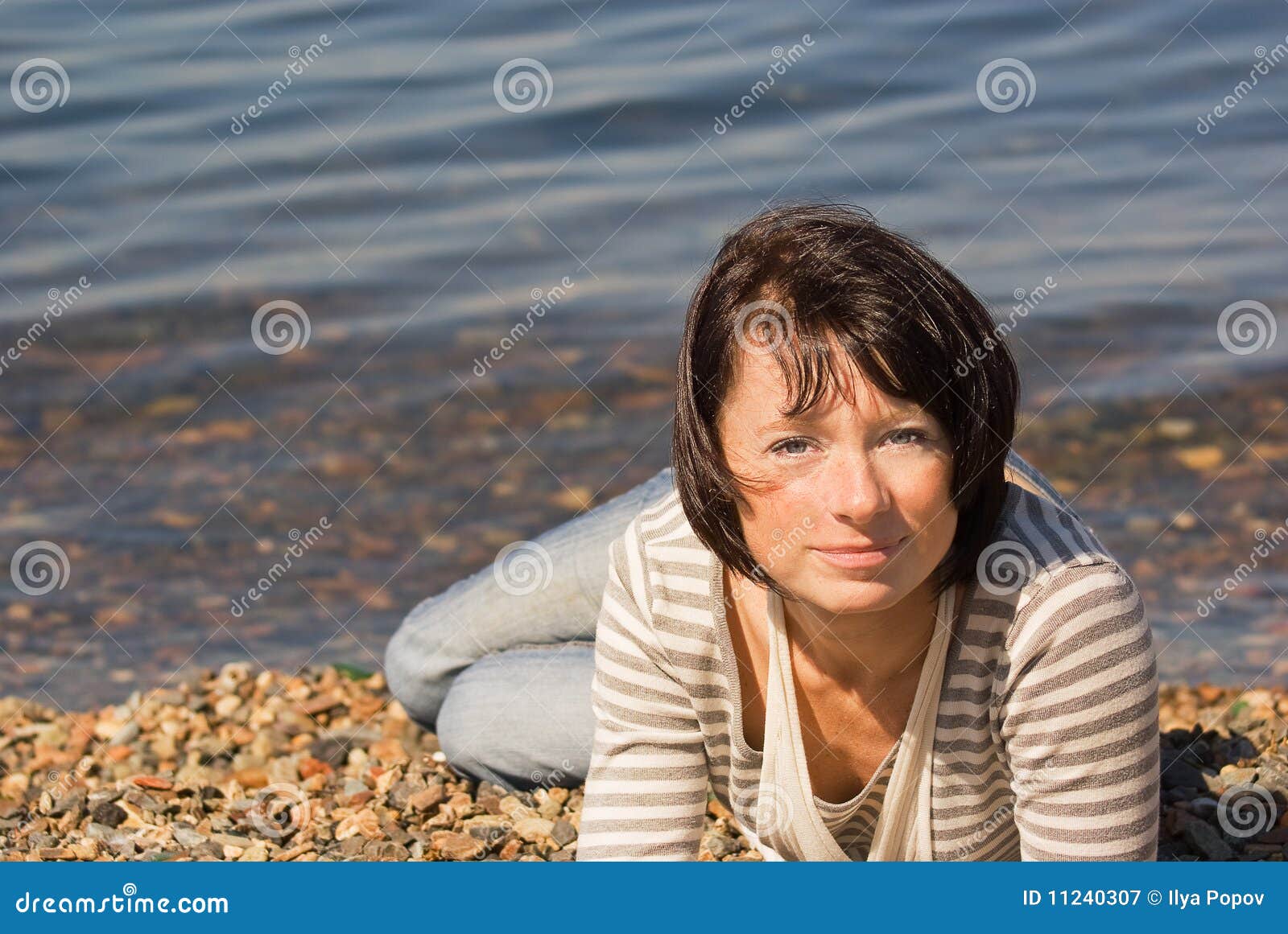 Woman at the seaside stock image. Image of human, beauty - 11240307