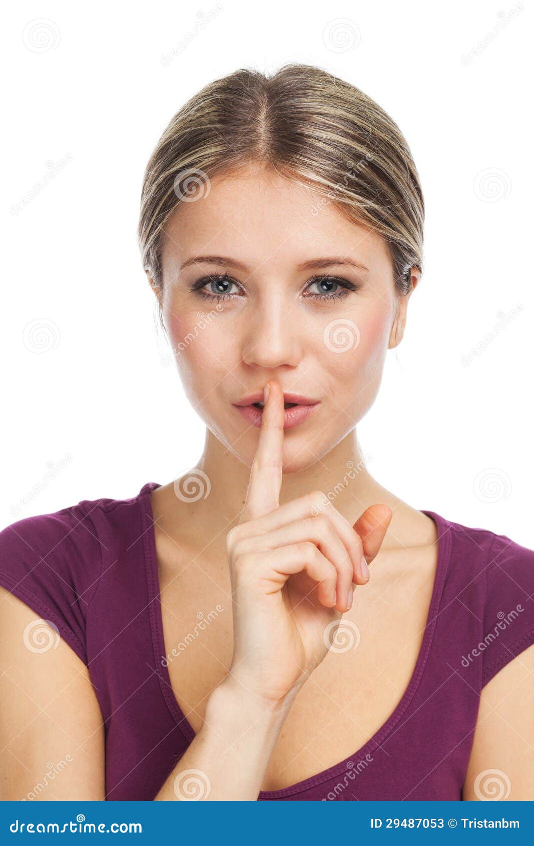 Woman secret stock image. Image of quiet, isolated, portrait - 29487053
