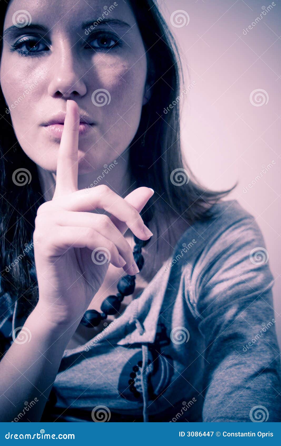 Woman secret stock image. Image of beautiful, quiet, sign - 3086447
