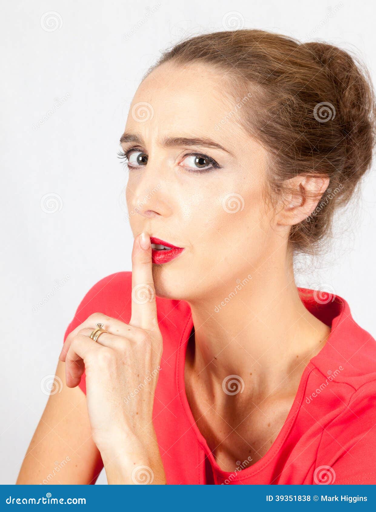 Woman with a secret stock photo. Image of dress, female - 39351838