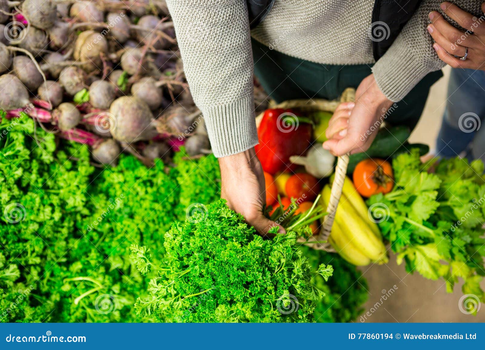 Woman Selecting Vegetables in Organic Section Stock Photo - Image of ...