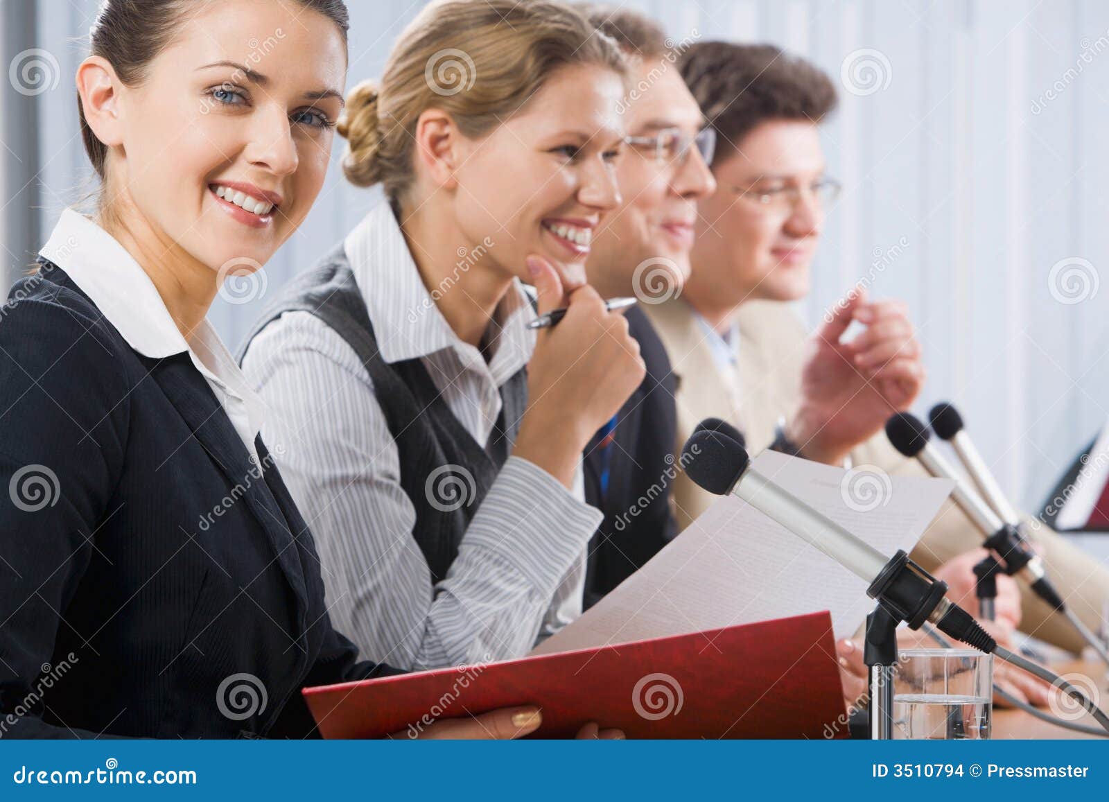 Woman at a seminar stock photo. Image of conference, partnership - 3510794