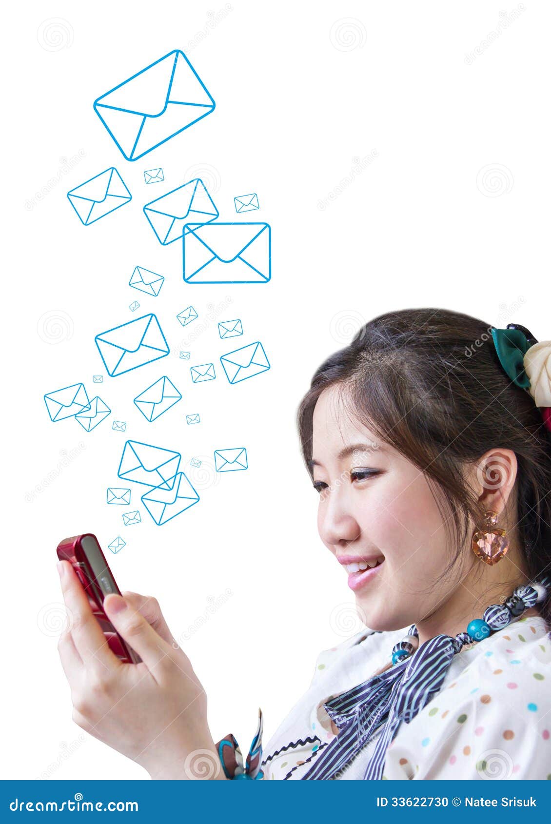 Woman sending message stock photo. Image of playing, people - 33622730