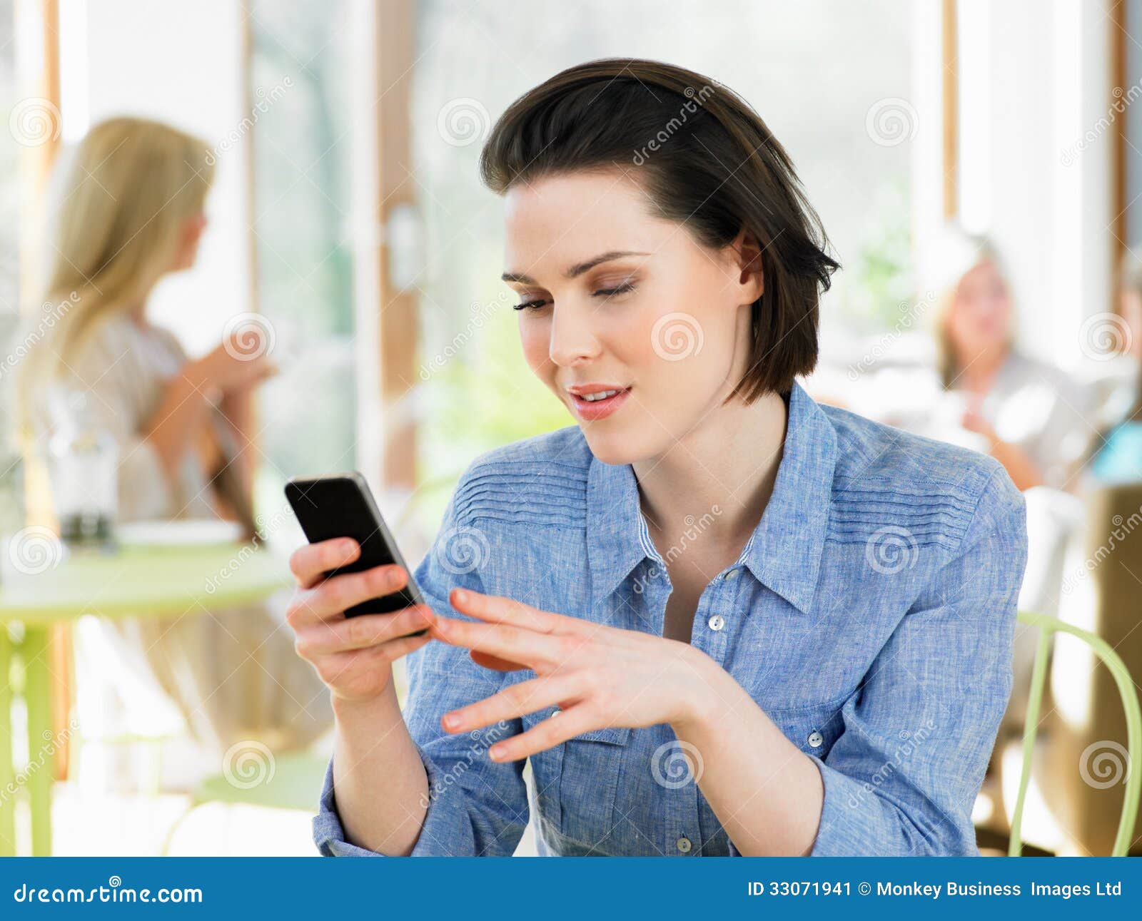Woman Sending Text Message in Cafe Stock Image - Image of smiling ... Woman Sending Text Message in Cafe Stock Image - Image of smiling ...