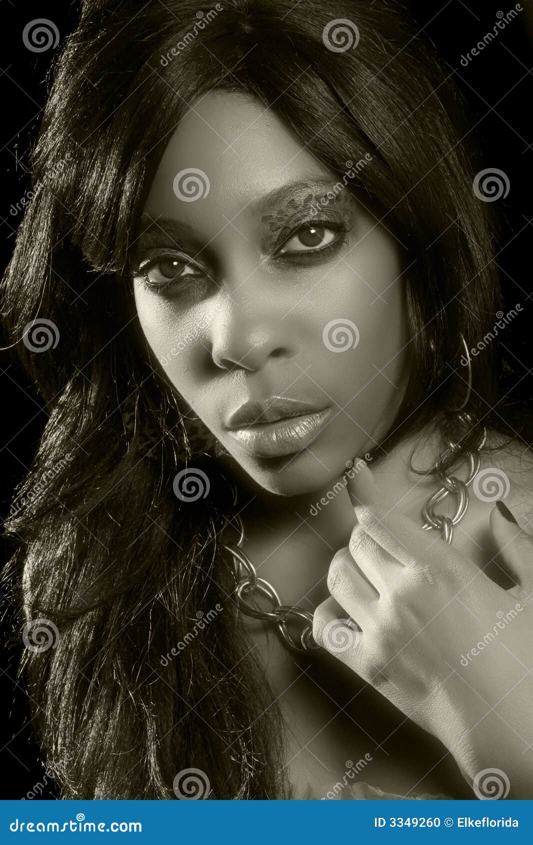 Woman in sepia tone stock photo. Image of beauty, dark - 3349260