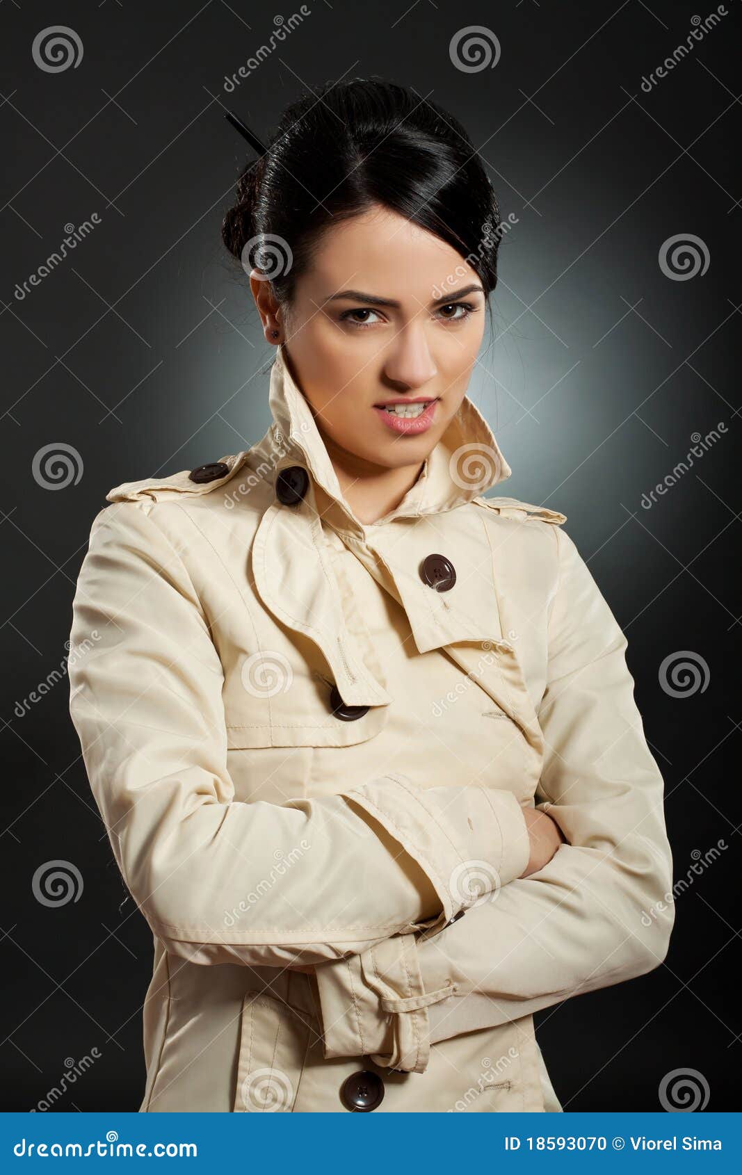 Woman with Serious Expression Stock Photo - Image of portrait, woman ...