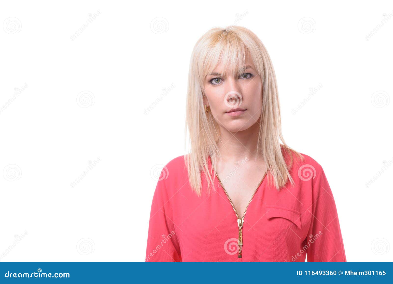 Woman with a Serious Expression Stock Photo - Image of smiling ...
