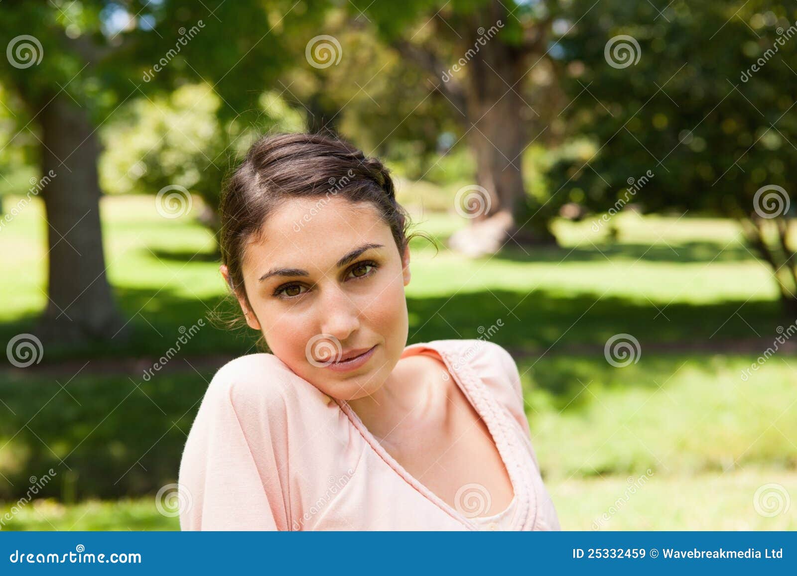 Woman with a Serious Expression Looking Ahead Stock Image - Image of ...