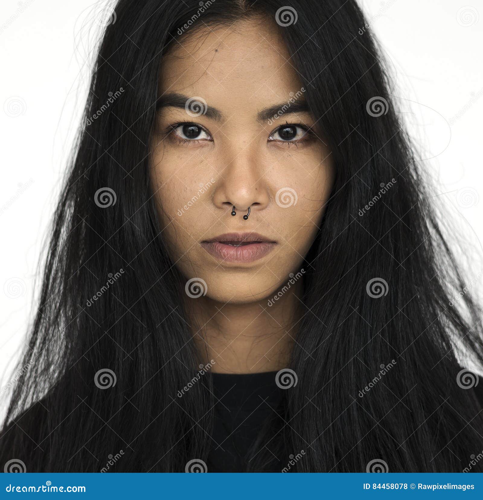 Woman Serious Look Studio Portrait Concept Stock Photo - Image of ...