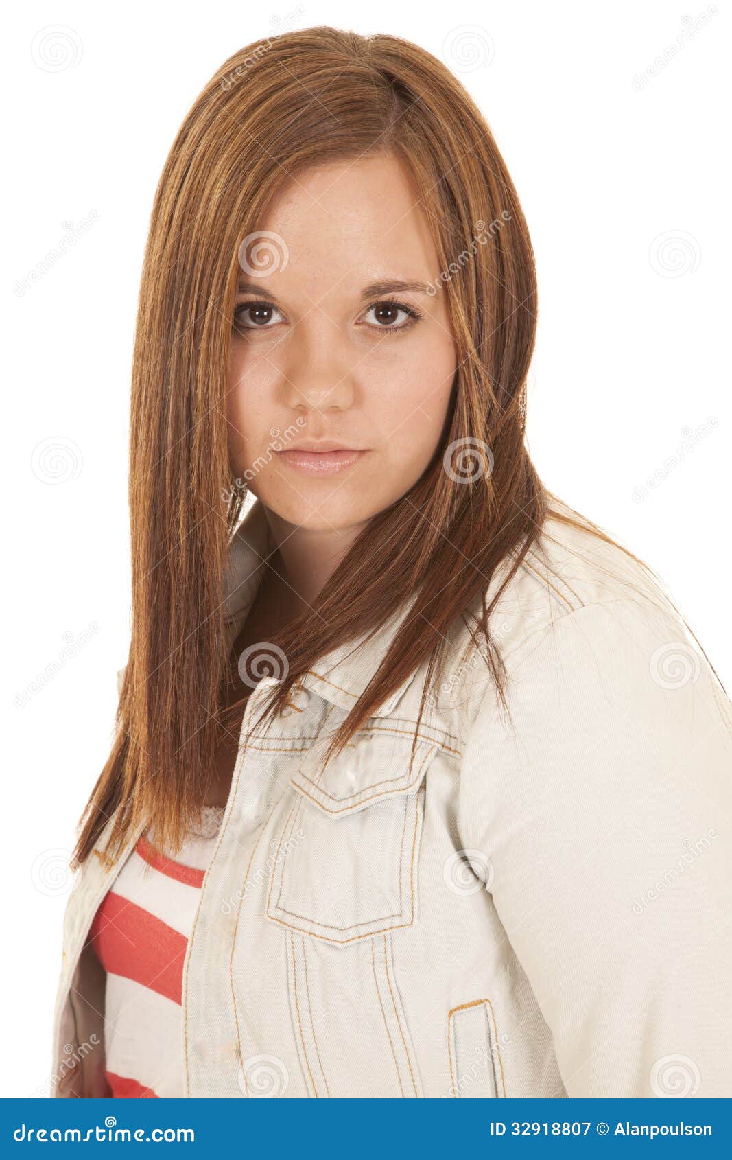 Woman Serious Stand Side Looking Stock Image - Image of elegance, eyes ...